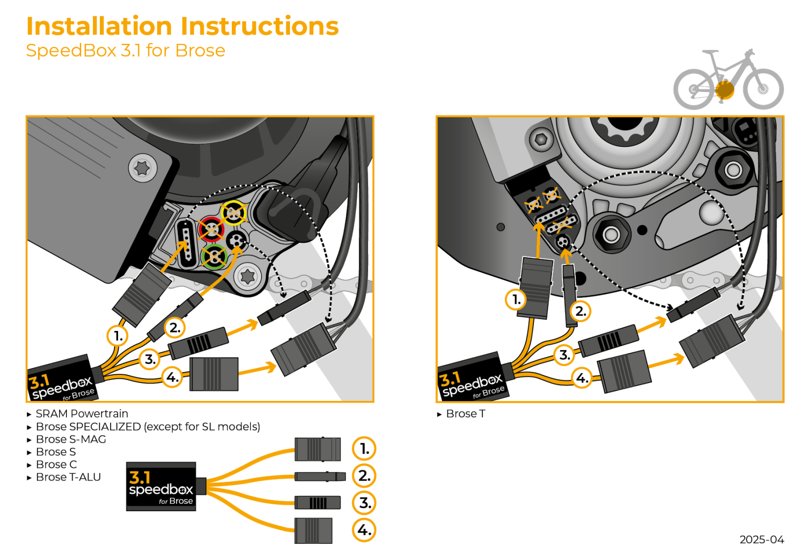 E-bike tuning for Brose motors including SRAM Powertrain unit - Qty: 1 ...